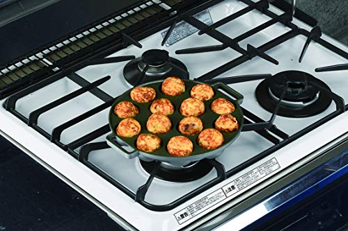 Pearl Metal D-6535 DECSEII Fluorine Processed Takoyaki Pan, 14 Holes