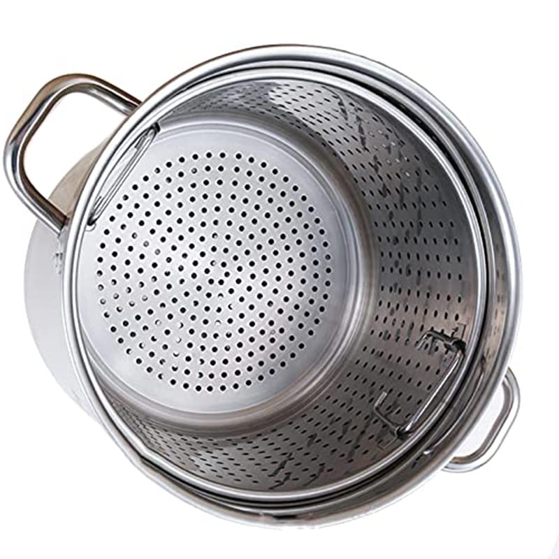 Commercial Stainless Steel Large Crab Seafood Boil Pot 27Qt/45Qt/63Qt Turkey Fryer Pot Pasta Cooker Perfect for Lobster,Shrimp,Crawfish Boil,40cm/15.7inch