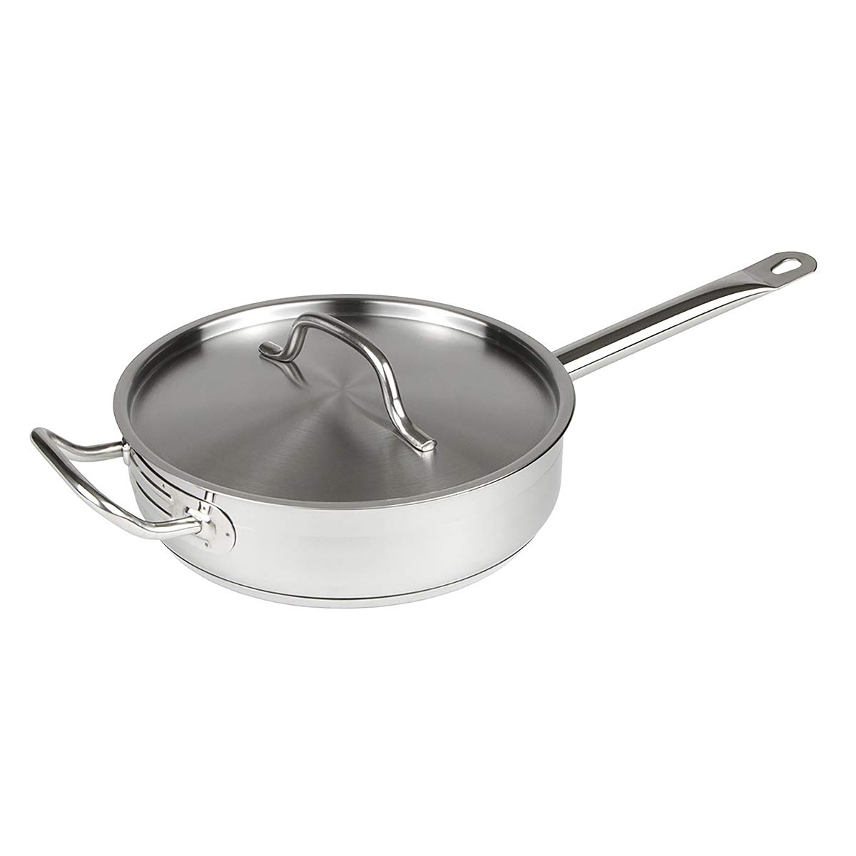 Update International SSAU-7 Saute Fry Pan, 7 quarts, Silver