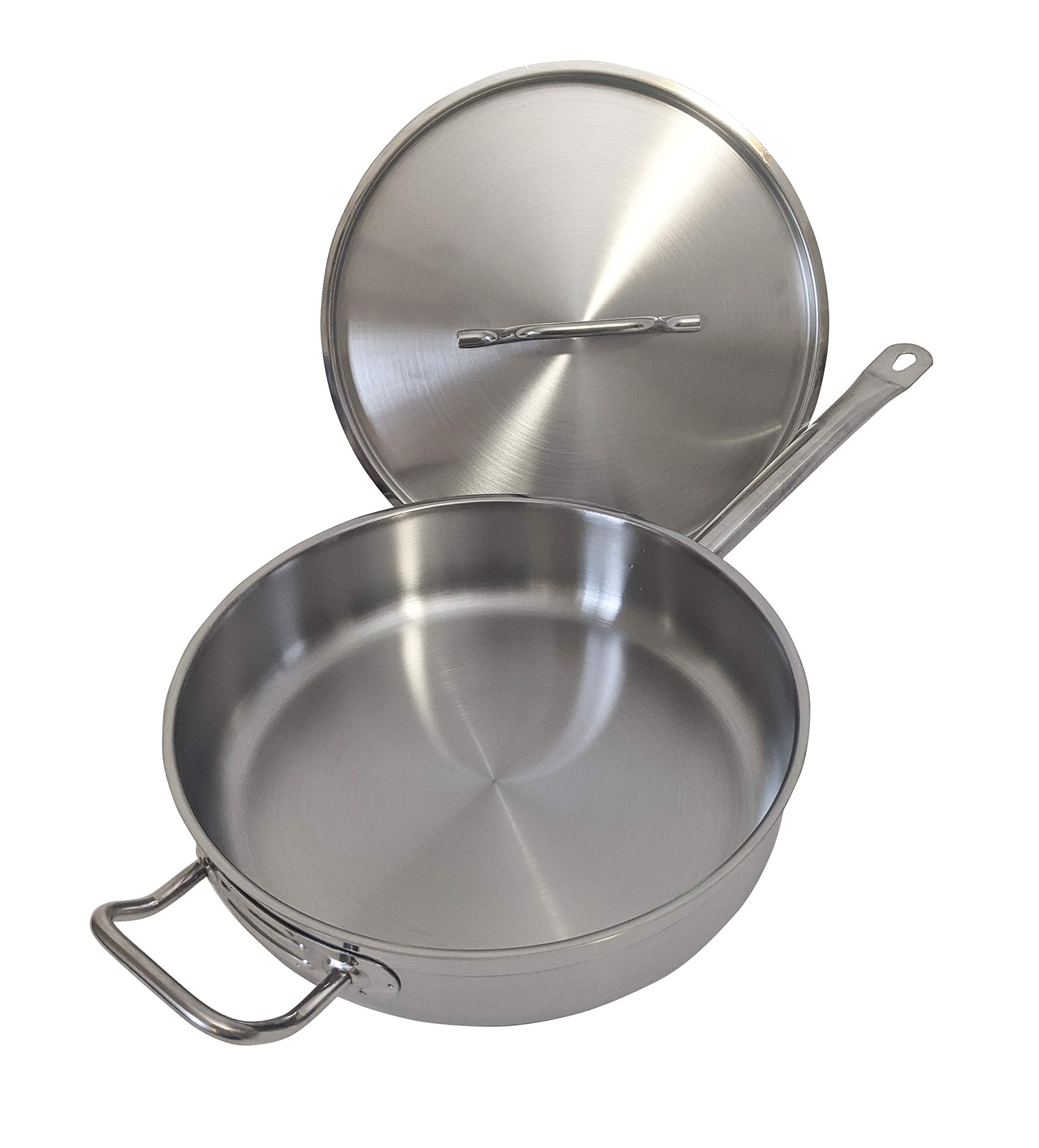 Update International SSAU-7 Saute Fry Pan, 7 quarts, Silver