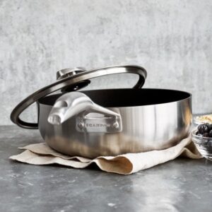 Scanpan CS+ Deep Sauté Pan with Lid, 4 qt, Silver