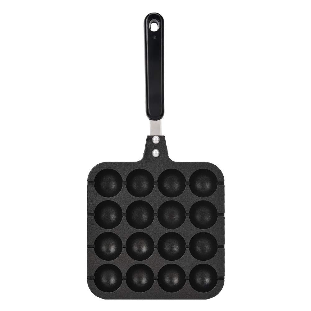 Takoyaki Grill Pan Plate, Non-Stick Solid Takoyaki Tray with 4 Baking Needle for Takoyaki and Round Pancakes