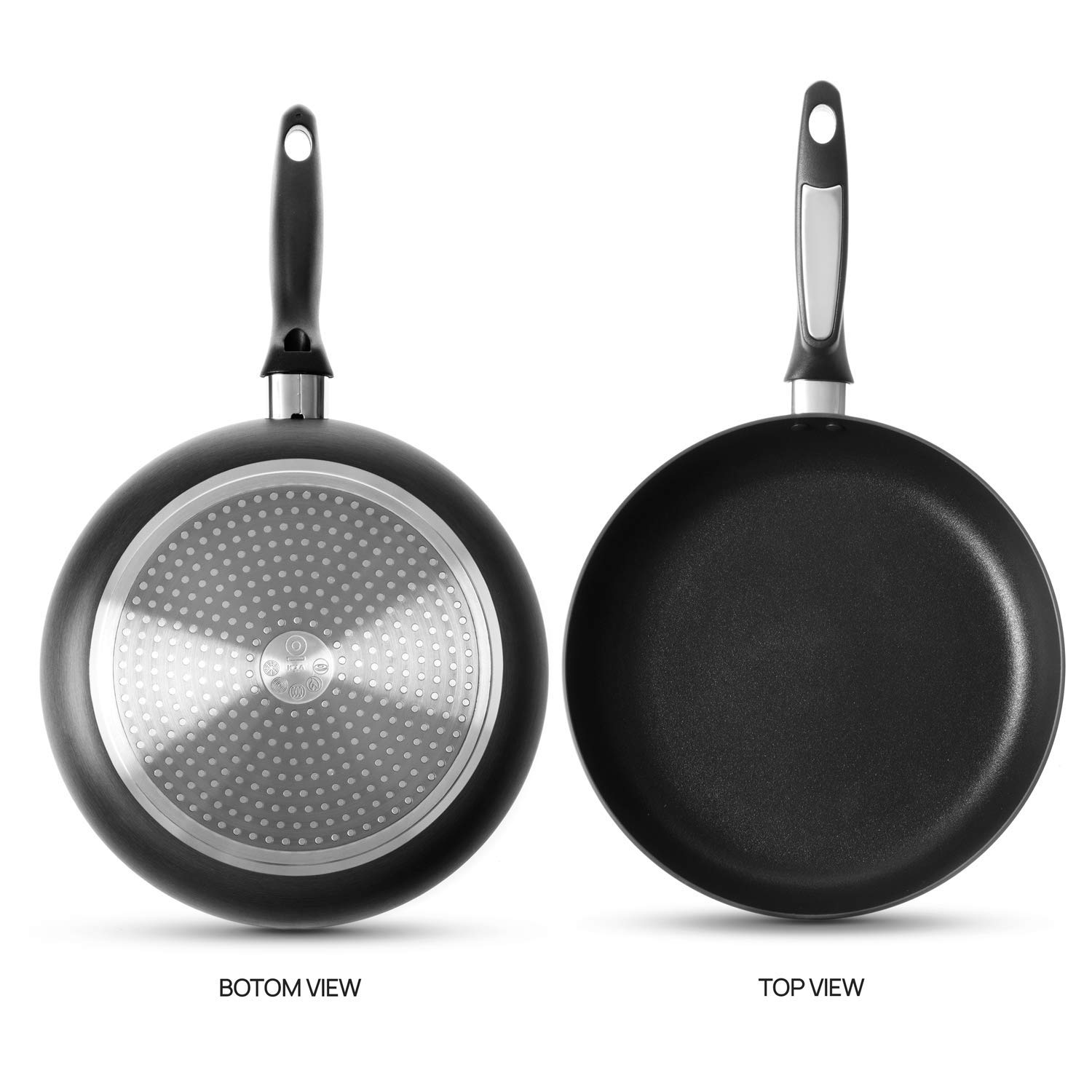 House of Living Art Wok Pan with Lid and Induction Bottom, 11.8 Inch