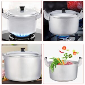 Hemoton Water Bath Canner Soup Pot Traditional Stock Pot Thick Soup Pot Double Handle Cooking Pot Boiling Water Pot with Lid Stainless Steel Cookware