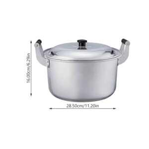 Hemoton Water Bath Canner Soup Pot Traditional Stock Pot Thick Soup Pot Double Handle Cooking Pot Boiling Water Pot with Lid Stainless Steel Cookware