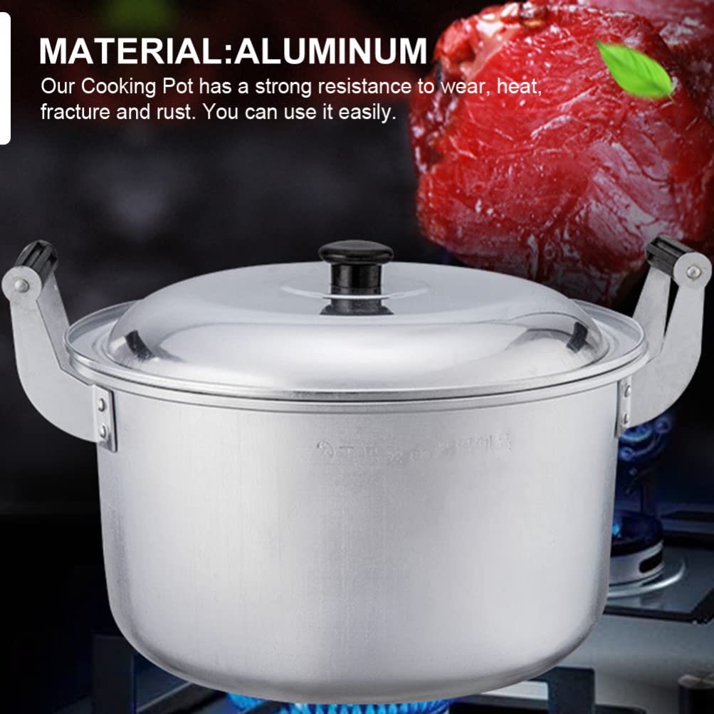 Hemoton Water Bath Canner Soup Pot Traditional Stock Pot Thick Soup Pot Double Handle Cooking Pot Boiling Water Pot with Lid Stainless Steel Cookware