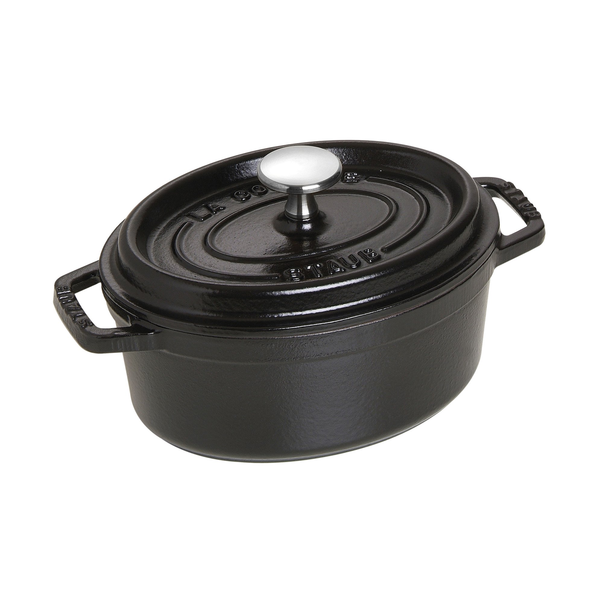 Staub Cast Iron 1-qt Oval Cocotte - Matte Black, Made in France