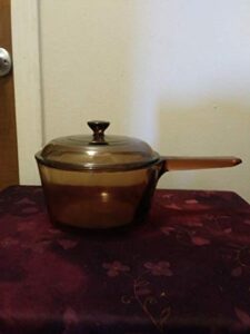 amber corning 1.5 liter visionware - vision ware sauce pan usa