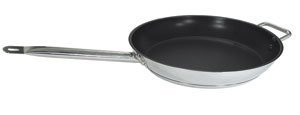 14" commercial stainless steel fry frying pan - nsf