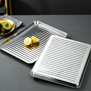 UPKOCH Noodle L Bacon Seafood Food Professional Rectangular Appetizer Nonstick Platter Steel Roasting for Silver Toaster Brownies Cold Serving Pans Pan Cookware Cake Barbecue Oven Plate