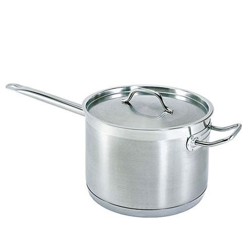 Update International (SSP-10) 10 Qt Induction Ready S/S Sauce Pan w/Cover and Helper Handle by Update International