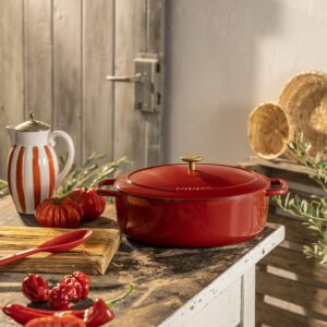 BALLARINI Bellamonte Cast Iron 5-qt Oval Dutch Oven - Pomodoro Red