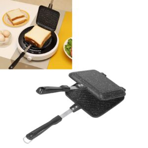 Double Sided Frying Pan, Stovetop Sandwich Maker Pan Aluminum Flip Pan Sandwich Panini Maker Pan for Home Kitchen