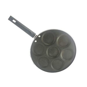 pancake maker nonstick mini uttapam maker mini pancake and blini pan mini uttapam tawa silver dollar pan nonstick pan cake griddle crepe tawa 7 cavity (275mm)