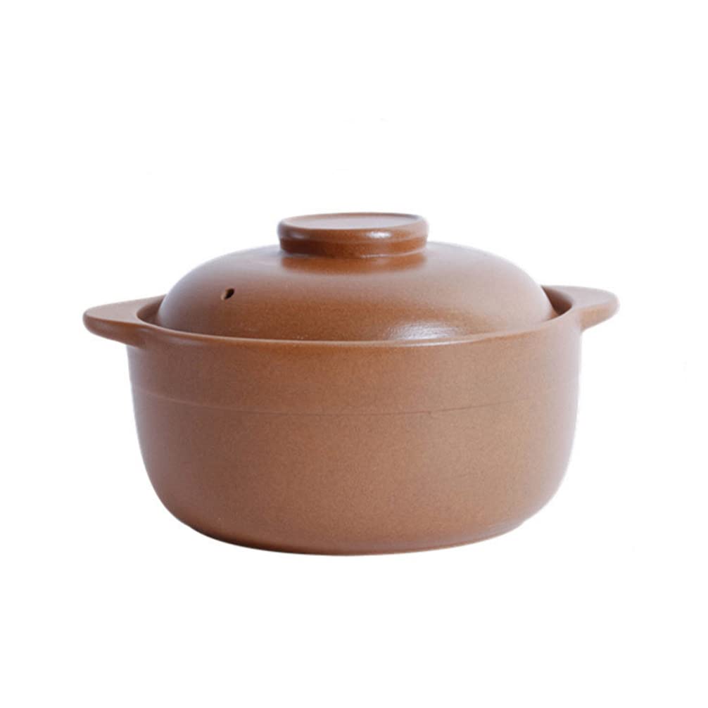 Angoily Ceramic Stew Pot Japanese Clay Pot Hot Pot Clay Pots Earthenware Clay Pot Retro Japanese Style Clay Casserole Household 1. 2L