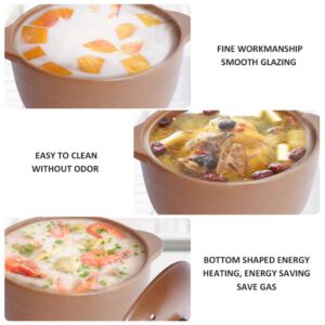 Angoily Ceramic Stew Pot Japanese Clay Pot Hot Pot Clay Pots Earthenware Clay Pot Retro Japanese Style Clay Casserole Household 1. 2L