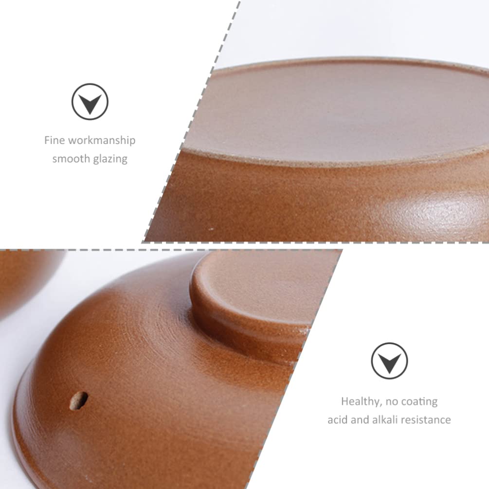 Angoily Ceramic Stew Pot Japanese Clay Pot Hot Pot Clay Pots Earthenware Clay Pot Retro Japanese Style Clay Casserole Household 1. 2L