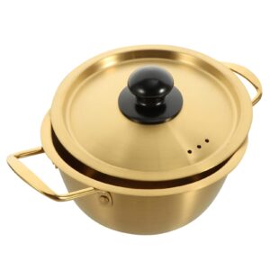 yardwe 1 set stainless steel instant noodle pot korean ramen korean noodles ramen seafood boil pot ramen noodle cooker japanese ramen chocolate milk pans cooking pot induction saucepan