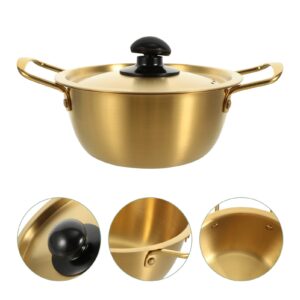 YARDWE 1 Set Stainless Steel Instant Noodle Pot Korean Ramen Korean Noodles Ramen Seafood Boil Pot Ramen Noodle Cooker Japanese Ramen Chocolate Milk Pans Cooking Pot Induction Saucepan