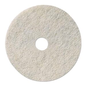 boardwalk bwk4019nat 19 in. diameter burnishing floor pads - natural white (5/carton)