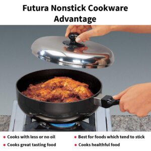 Futura Non Stick 9-Inch All Purpose Frying Pan with Stainless Steel Lid, 2.5-Liter