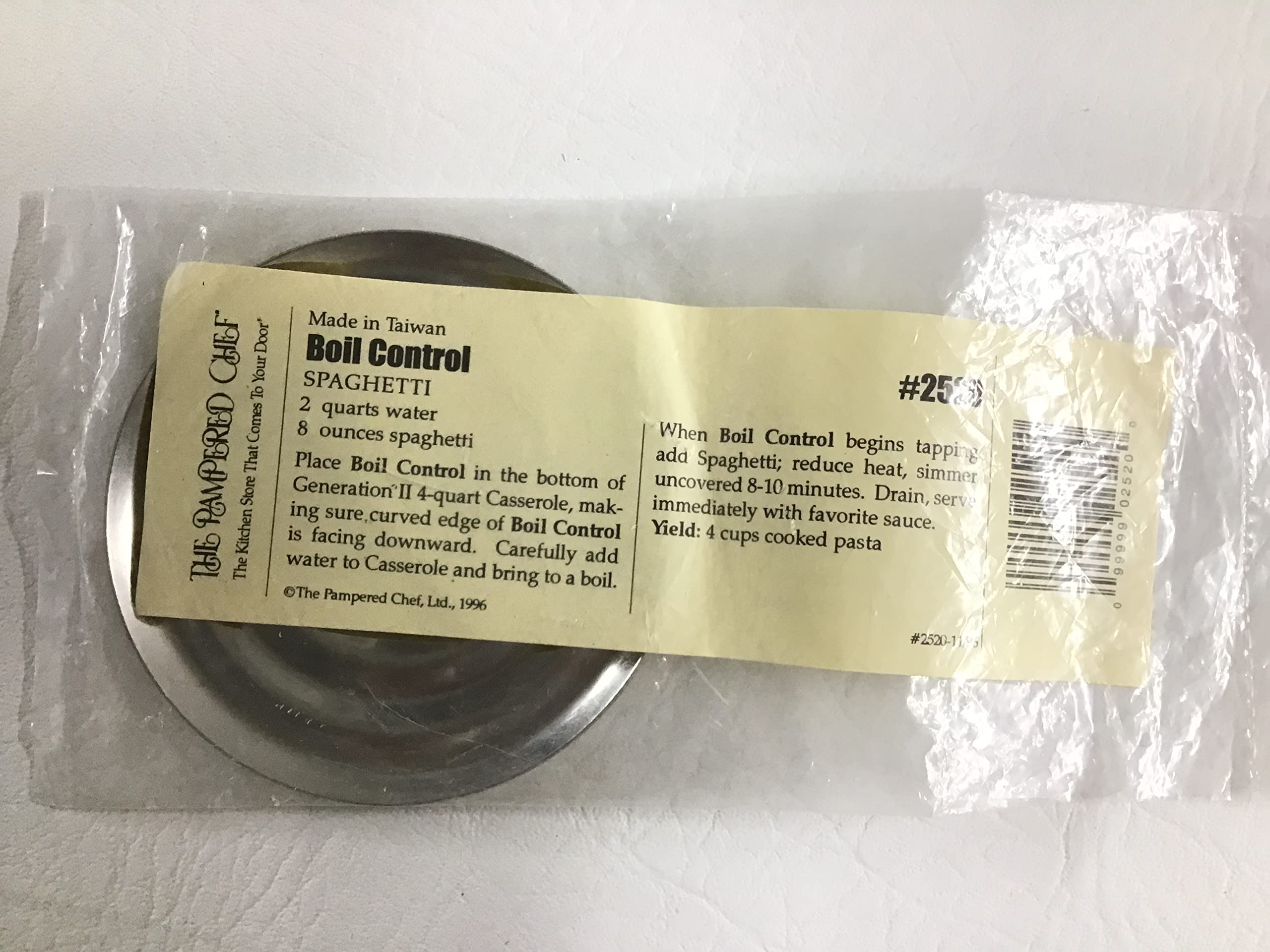 The Pampered Chef Stainless Steel Boil Control #2520