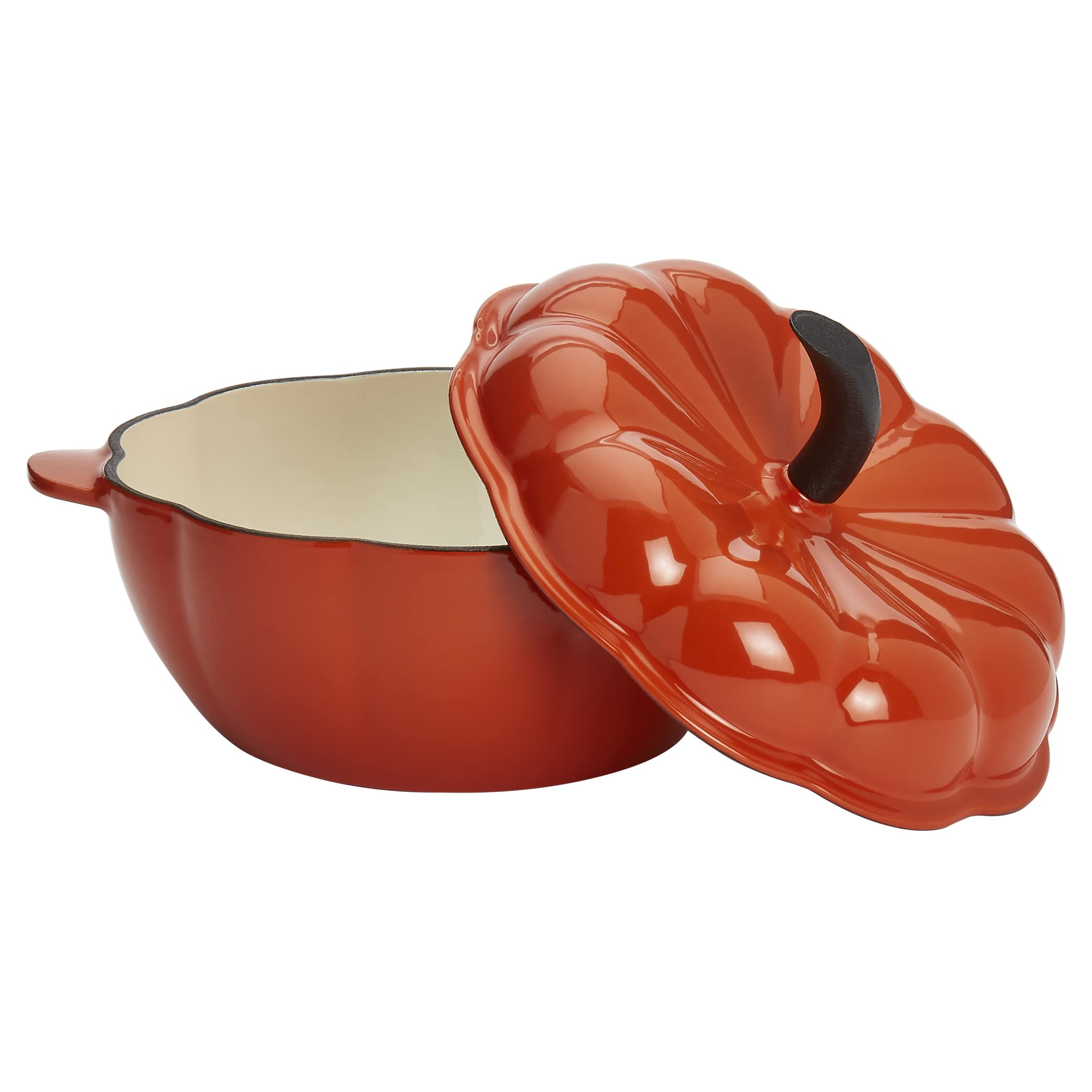 Denmark Tools For Cooks Enameled Cast Iron Pumpkin Dutch Oven, 2-quart