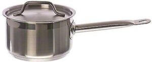 supersteel sauce pan, 4-1/2 qt, 8'' x 5-1/4'', with cover, induction ready, stainless stee