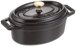 staub cocotte oval 11cm black