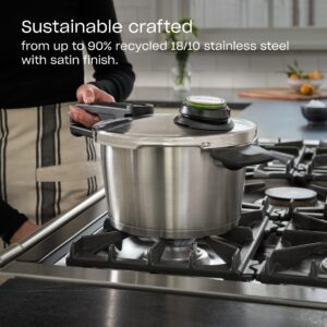 Fissler Vitavit Premium Pressure Cooker Set with Steamer Insert, 3.7 Quarts & 6.3 Quarts