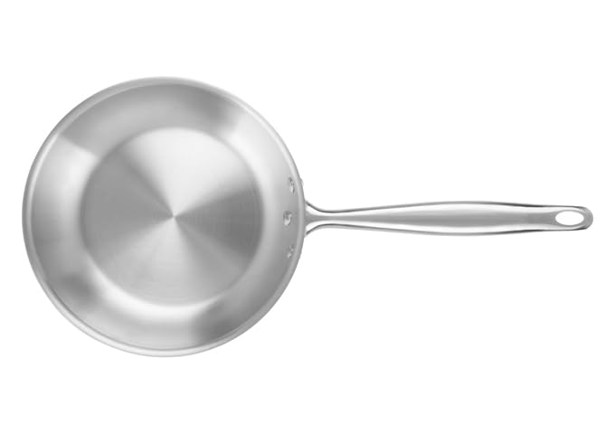 WINCO Tri-Ply Frying Pan, Silver