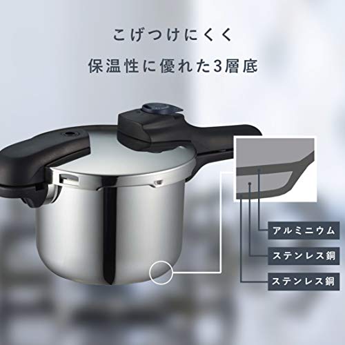 Parukinzoku Quick eco 3-layer bottom switchable pressure cooker 3.5L H-5040