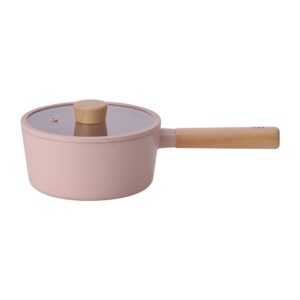 neoflam fika 1.7qt sauce pot | peach color edition | made in korea (7" / 18cm)