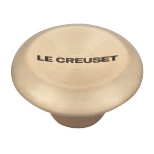 le creuset signature small knob, light gold