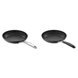 oxo good grips non-stick pro dishwasher safe 10" open frypan & good grips non-stick 12" open frypan,gray,12'' frypan