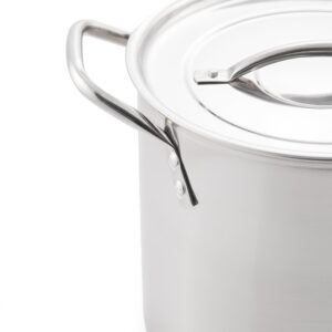 McSunley Stockpot Stainless Steel All Purpose Prep and Canning Bowl, 16 Quart, Silver