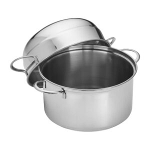 demeyere resto stainless steel mussel pot, 3.2-quart