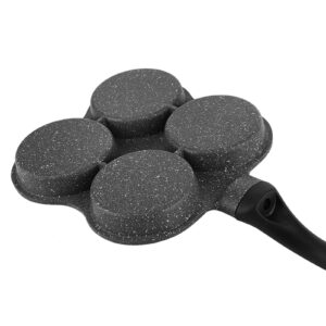 Nonstick Pancake Pans, Aluminum 4 Cups Pancake Omelet Eggs Pan Frying Pot Maker Kitchen Utensil for Egg Burger, Breakfast Pancake Pan, Omelet Breakfast