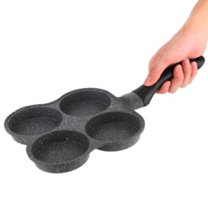 Nonstick Pancake Pans, Aluminum 4 Cups Pancake Omelet Eggs Pan Frying Pot Maker Kitchen Utensil for Egg Burger, Breakfast Pancake Pan, Omelet Breakfast