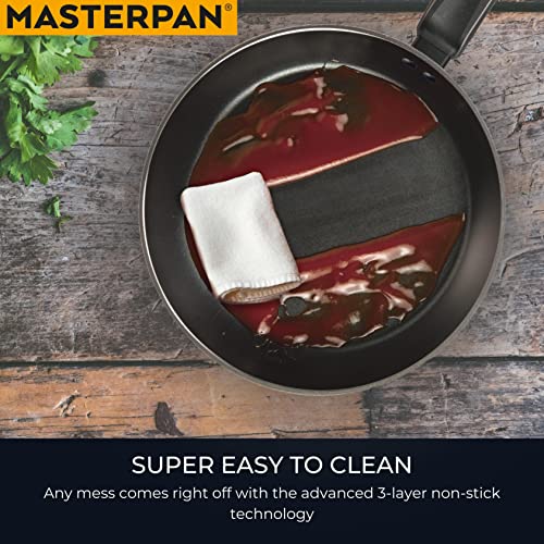 MASTERPAN Non-Stick ILAG Ultimate Everyday Frying Pan with Bakelite handle, 11", black