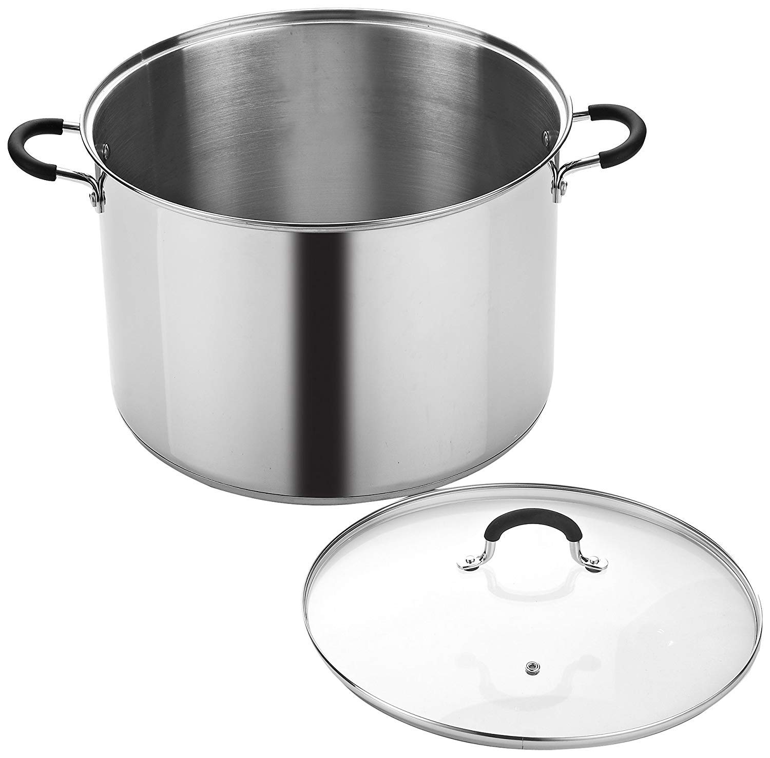 Cook N Home 16 Quart Stockpot with Lid, Stainless Steel and Stockpot Sauce Pot Induction Pot With Lid Professional Stainless Steel 12 Quart