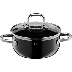 silit elegance line kochtopf mit glasdeckel 16 cm stewing pot 1.3 l, 1,3l, 16cm