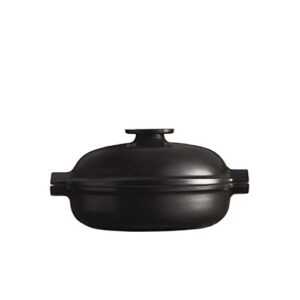 emile henry delight ceramic 2.5 quart braiser, slate