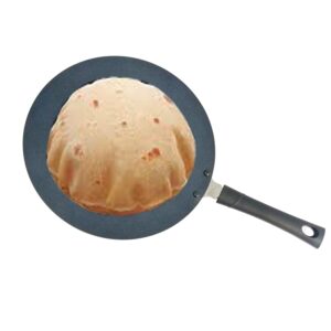 aluminum non stick chapati tawa paratha pan roti tawa non-stick concave tawa 2.6 mm thickness aluminum tawa free wooden spatula and scrubber(285mm)