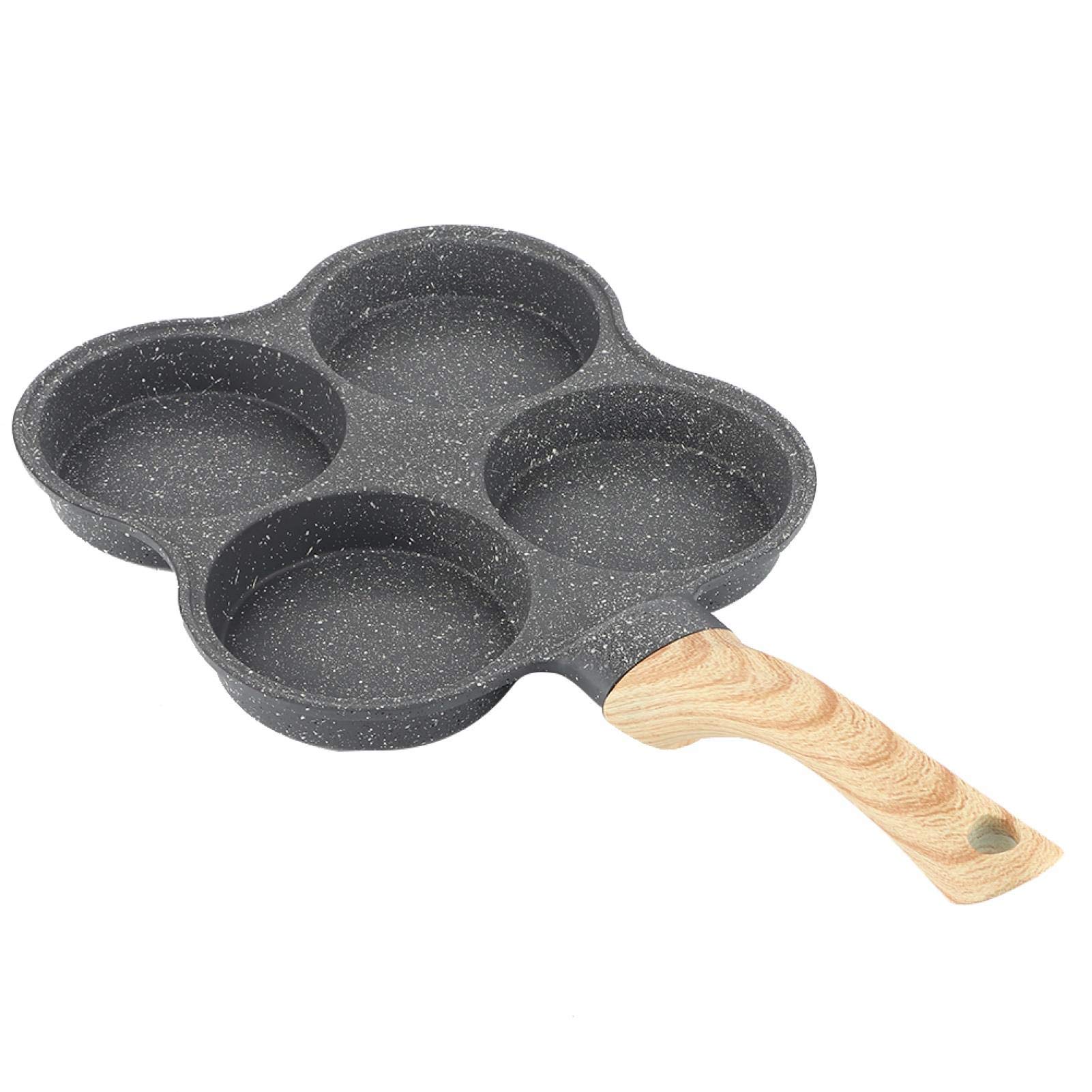 Omelet Pan, Ergonomic Multipurpose Maifan Stone Coating Anti‑scalding Handle Pancake Pan, for Home Kitchen