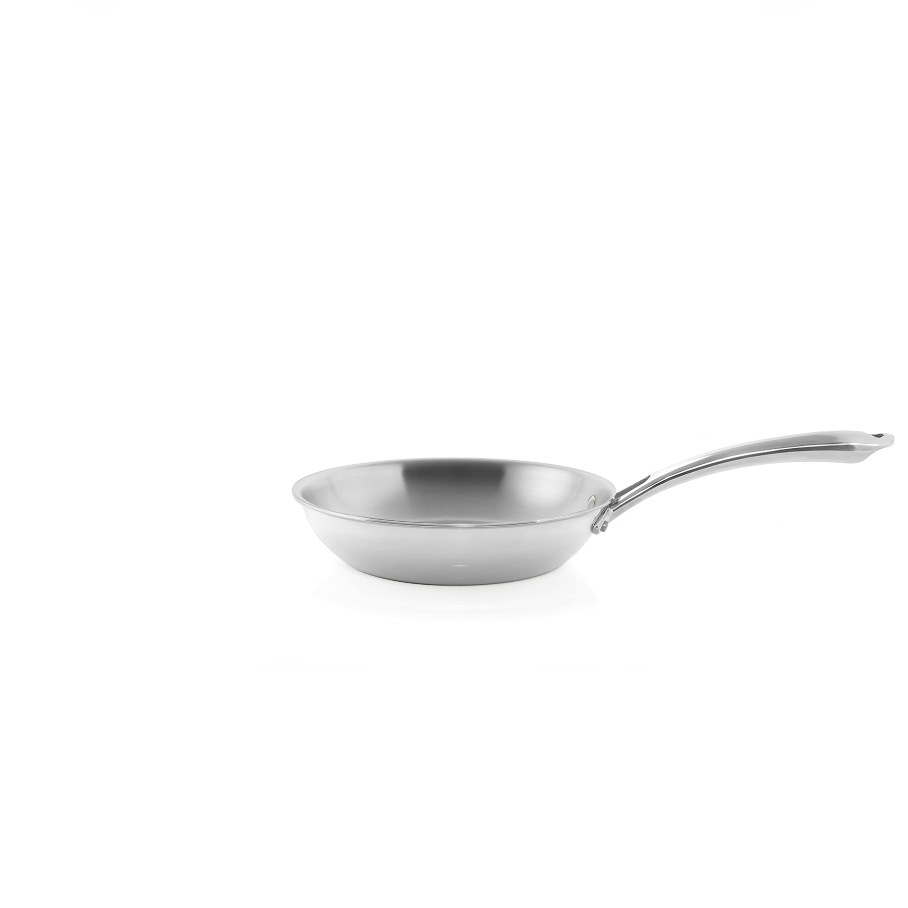 Chantal 3.Clad Tri-Ply 8 inch Stainless Steel Fry Pan, Polished Stainless Steel