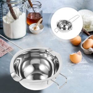 Hemoton Stainless Steel Double Boiler Pot Melting Pot Chocolate Melt Bowls Baking Pan for Butter Candy Cheese Candle Soap Making