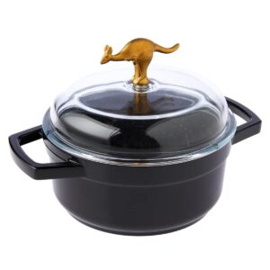 curtis stone 1.3-quart cast aluminum mini baker with kangaroo lid knob (renewed)