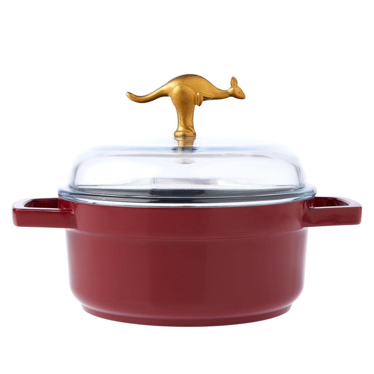 Curtis Stone 1.3-Quart Cast Aluminum Mini Baker with Kangaroo Lid Knob (Renewed)