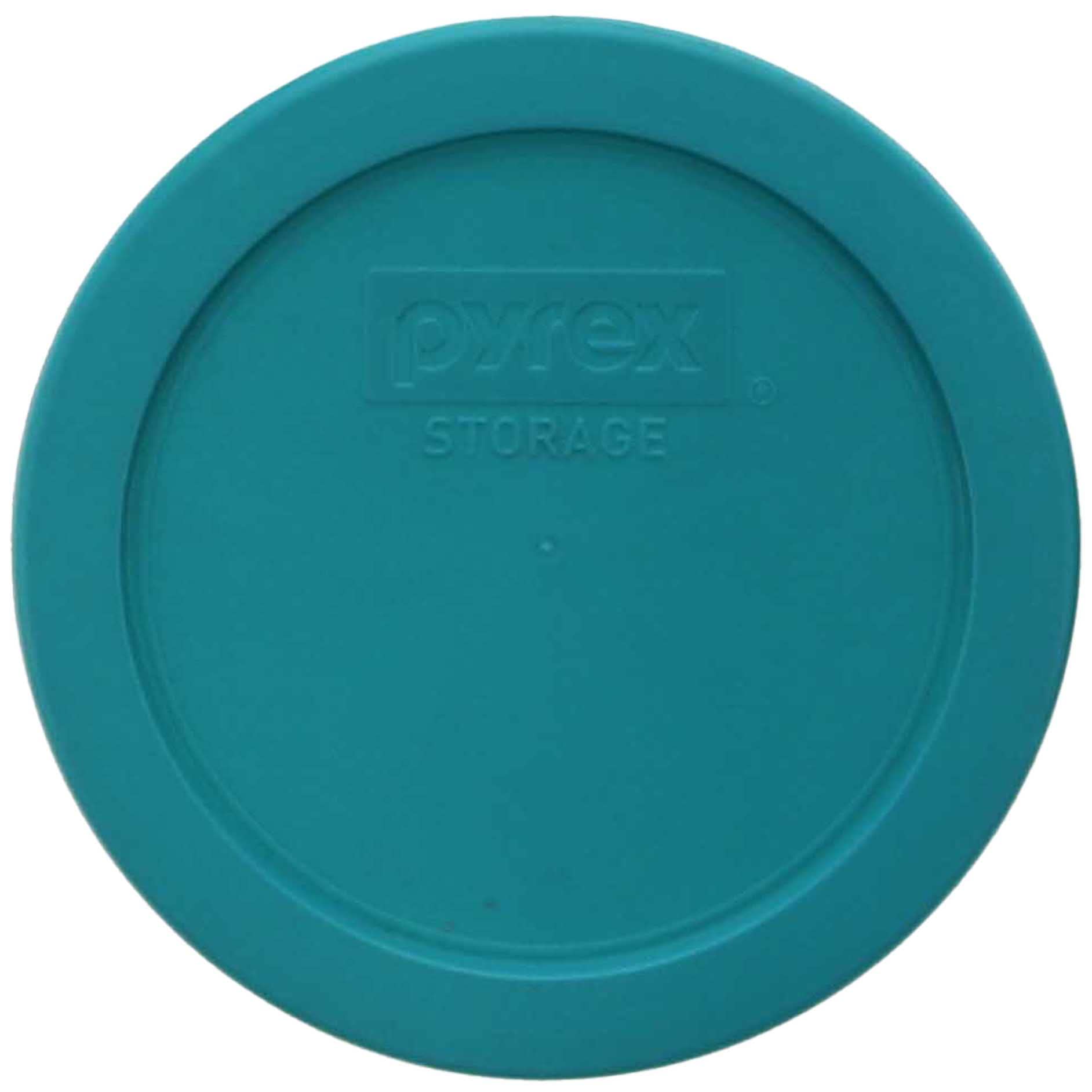 Pyrex 7201-PC 4-Cup Turquoise Plastic Replacement Food Storage Lid, Made in USA - 4 Pack